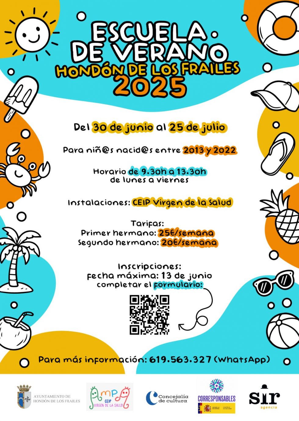 ESCUELA DE VERANO – ESCOLA D’ESTIU | Ayto. Hondón de los Frailes